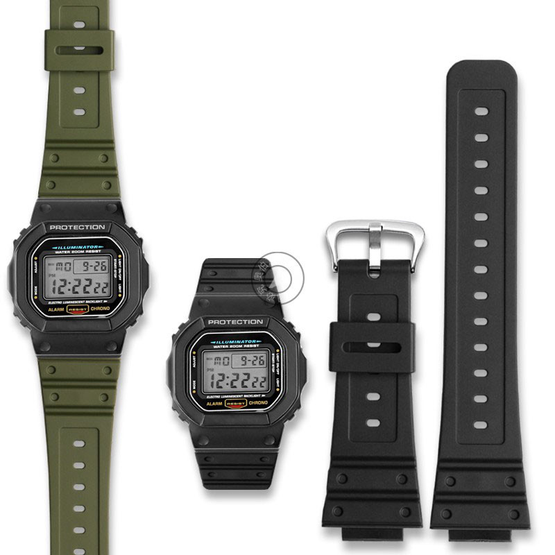 Jual Sports Silicone Rubber Strap for Casio 3229 DW-5600 DW5600 DW ...