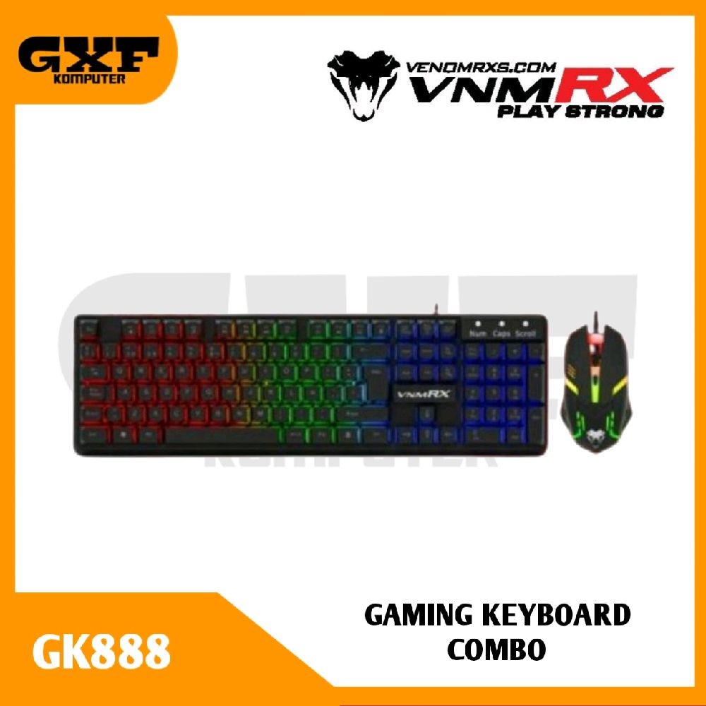 Jual Venomrx GK888 - Gaming Keyboard Combo | Shopee Indonesia