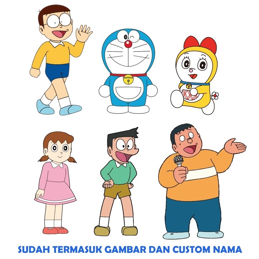 Jual Stiker Dinding Wall Sticker Custom Nama Doraemon Dekorasi Hiasan ...