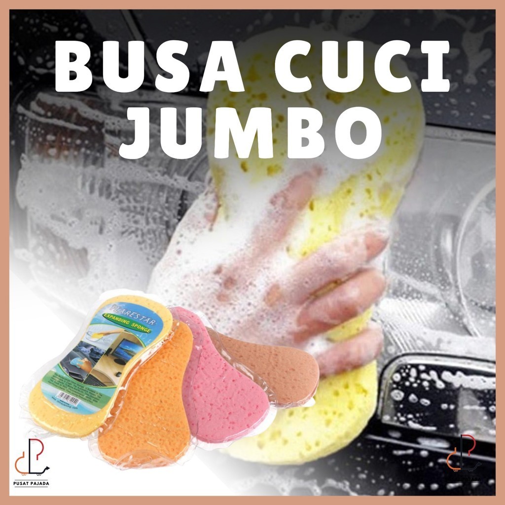Jual Expanding Sponge Spons Spon busa JUMBO Cuci mobil Motor Piring ...