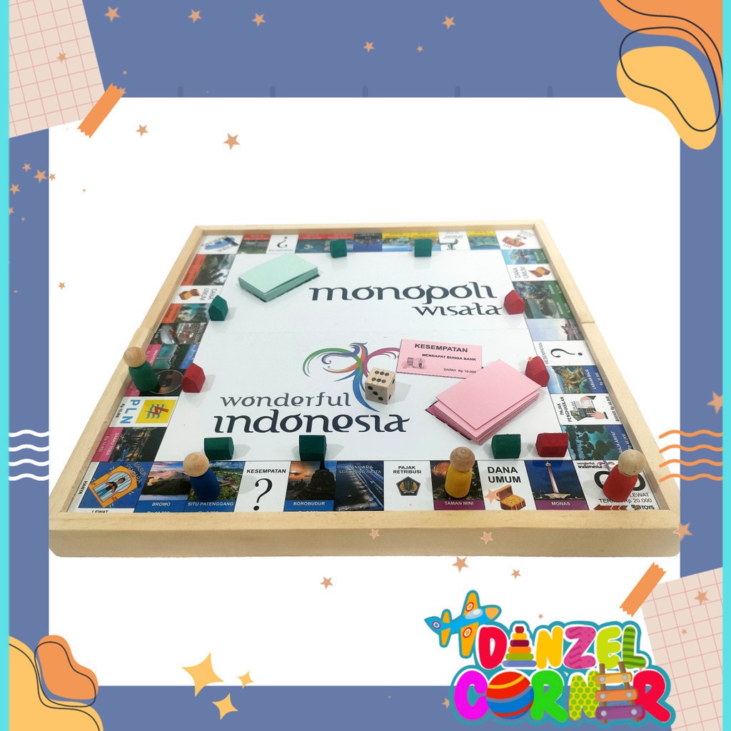 Jual Mainan Anak Family Board Game Permainan Monopoli Kayu Wisata ...