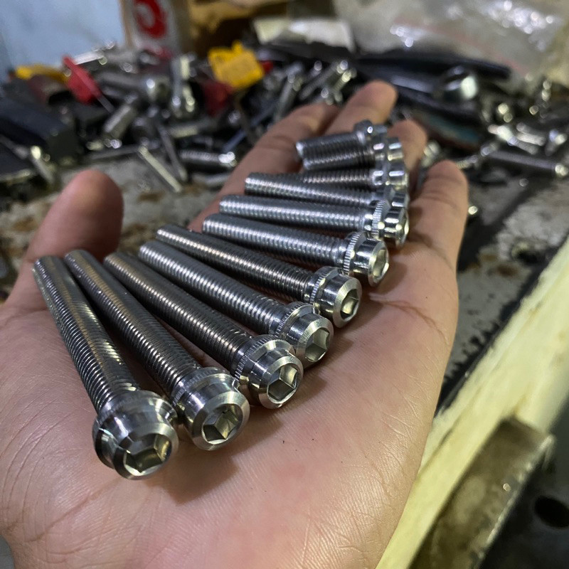 Jual [promo] BAUT M8 DRAT 12 STAINLESS L MODEL KEPALA BESAR BUBUT GILAP PANJANG 2 CM SAMPAI 9 CM ...