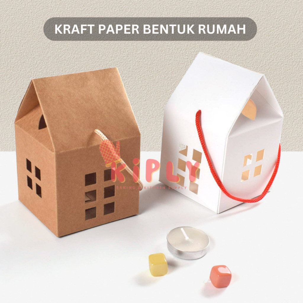 Jual Kraft Paper Bentuk Rumah/Paper Bag Bentuk rumah/Kotak Kado Ulang ...