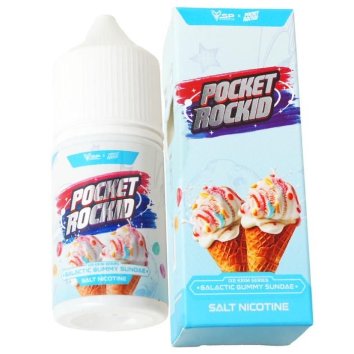 Jual Liquid Vape Pocket Rockid Galactic Gummy Sundae Saltnic 30MG 30ML ...
