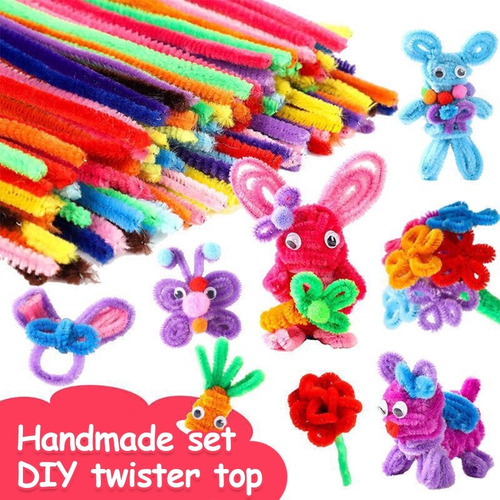 Jual 100Pcs Kawat Bulu Mercy Pastel Mix 30Cm Kawat Bulu Mainan Anak ...