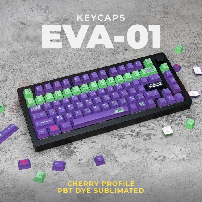 Jual EVA-01 Evangelion PBT Dye Sub Keycaps | Shopee Indonesia
