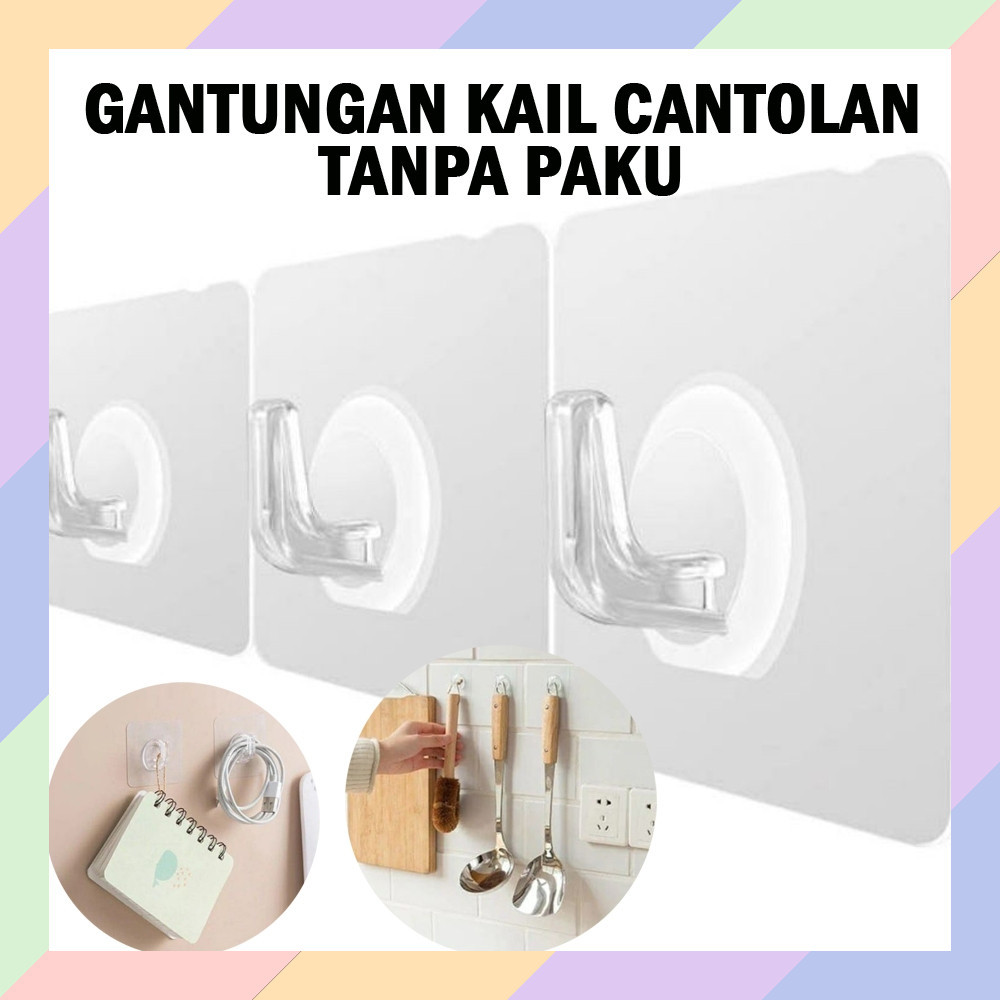 Jual HK11 Gantungan CANTOLAN KAIT Tas Barang Hook Pengait Tempelan Dinding 03M2 | Shopee Indonesia