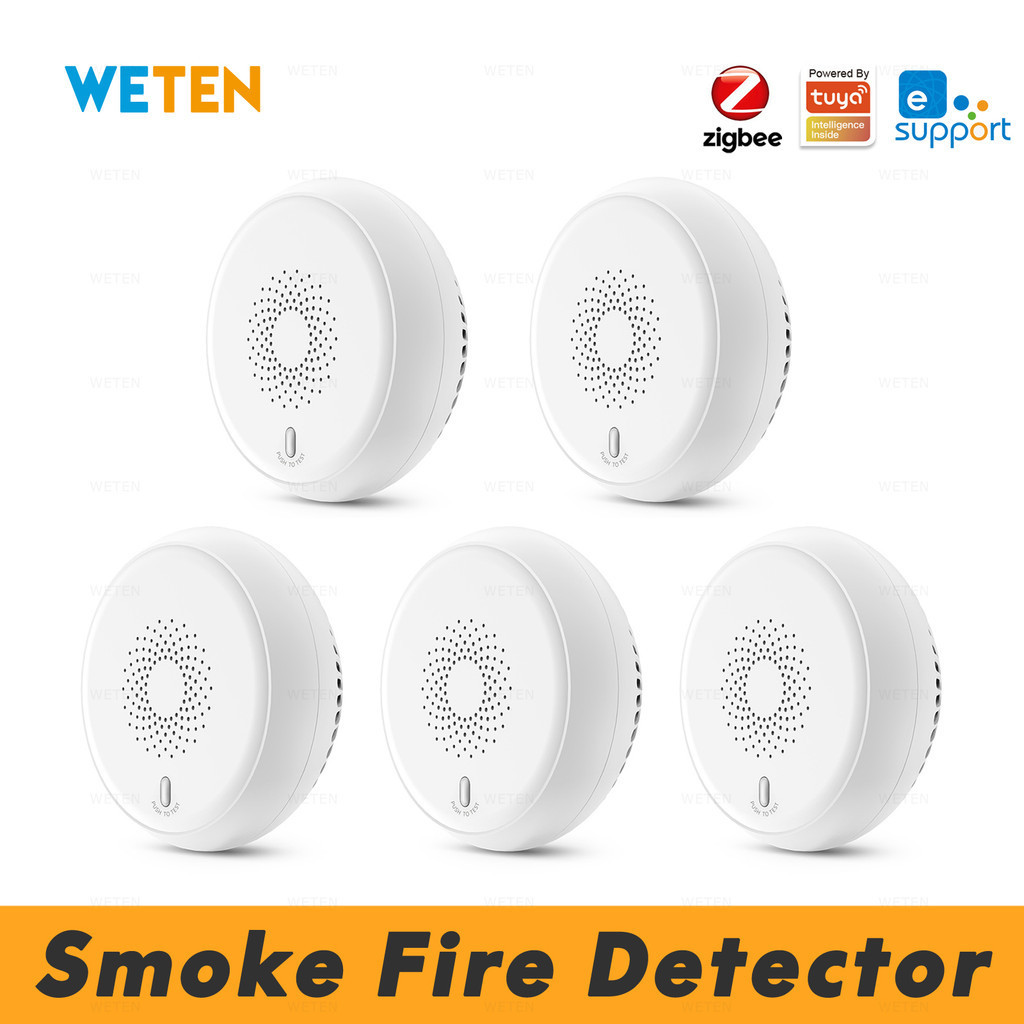 Jual eWeLink Tuya Zigbee Smart Smoke Fire Sensor Detector, Work with Tuya Hub Sonoff Zigbee ...