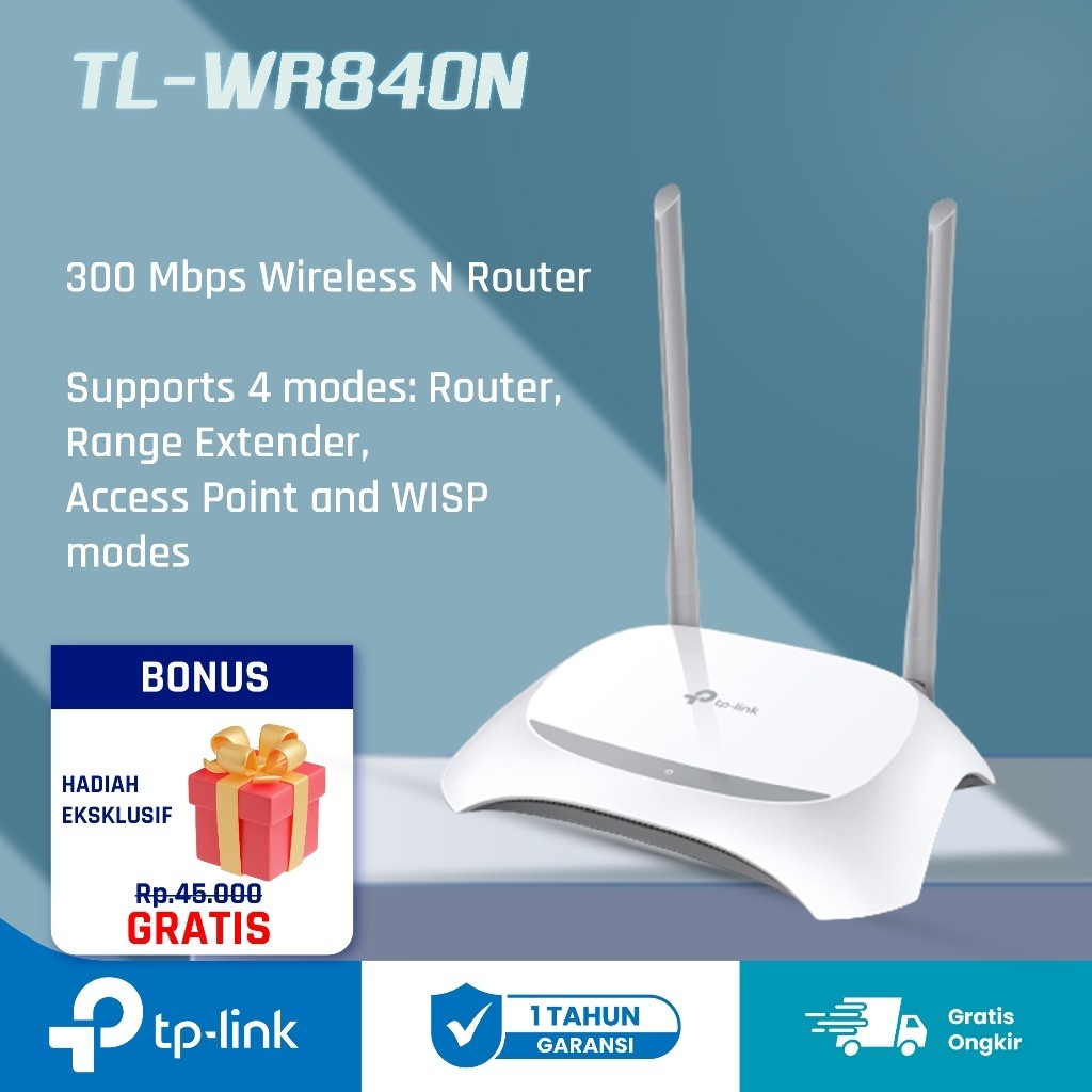 Jual TP-LINK TL-WR840N 300Mbps Wireless Router / Wifi Router TPLINK WR840N | Shopee Indonesia