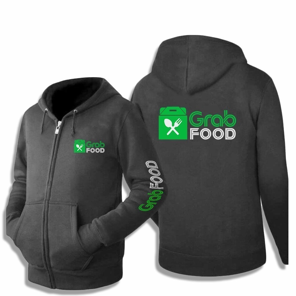 Jual JAKET HODDIE RESLETING GRAB FOOD TERBARU / JAKET FLECE GRAB ...
