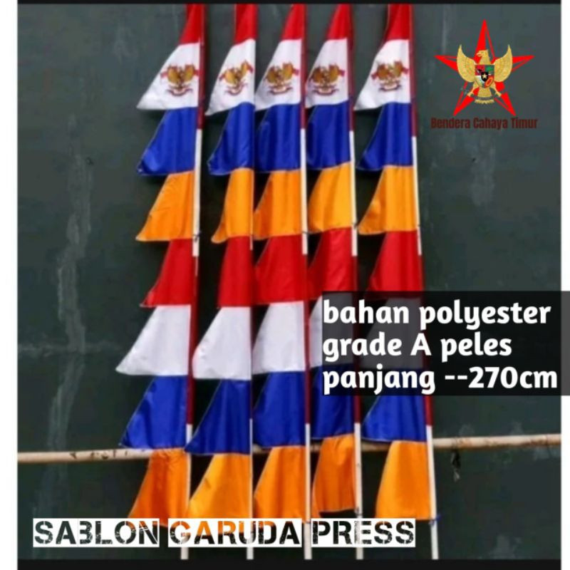 Jual [MERDEKA SALE] umbul umbul bendera merah putih warna warni garuda delapan daun | Shopee ...