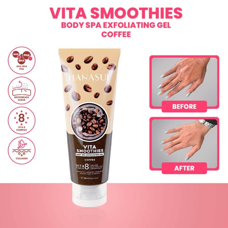 Jual HANASUI VITA SMOOTHIES BODY SPA EXFOLIATING GEL COFFEE 180ML ...