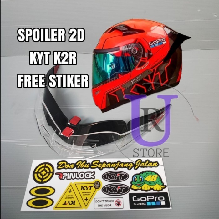 Jual SPOILER 2D HELM KYT K2R / SPOILER HELM KYT K2 R / SPOILER KYT K2 ...