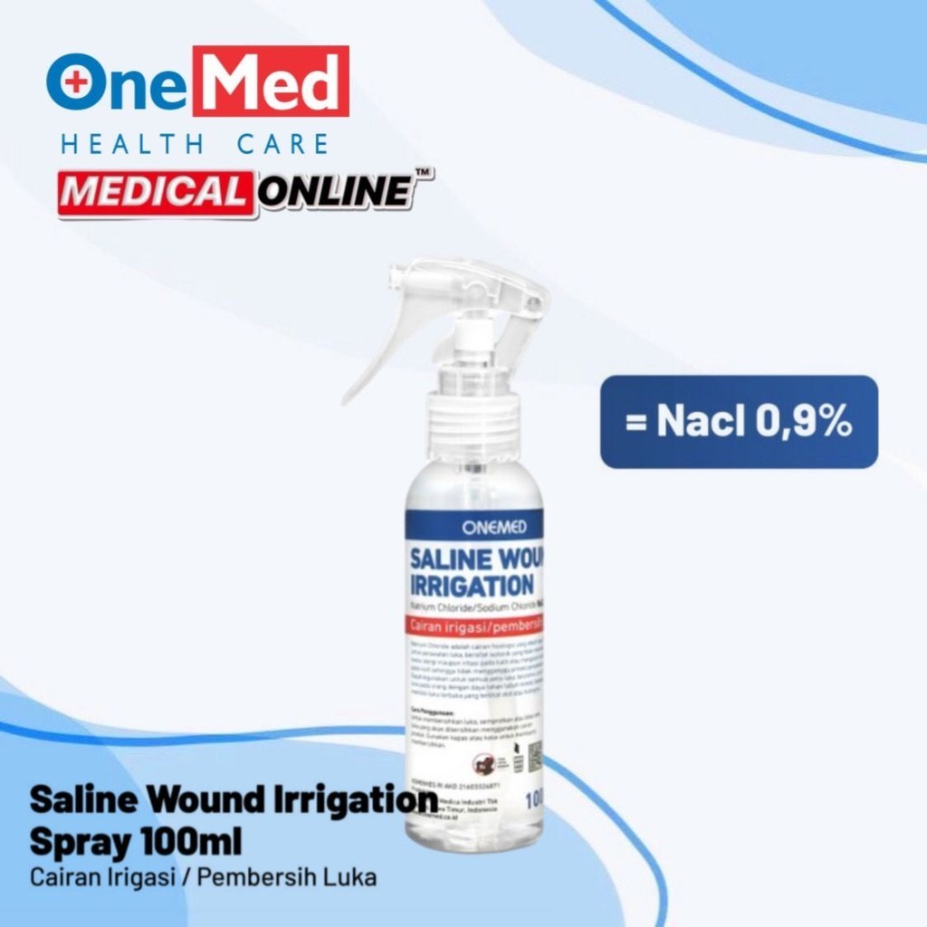 Jual ONEMED SALINE WOUND IRRIGATION SPRAY 100 ML (NACL 0.9%) - CUCI LUKA MEDICAL ONLINE ...