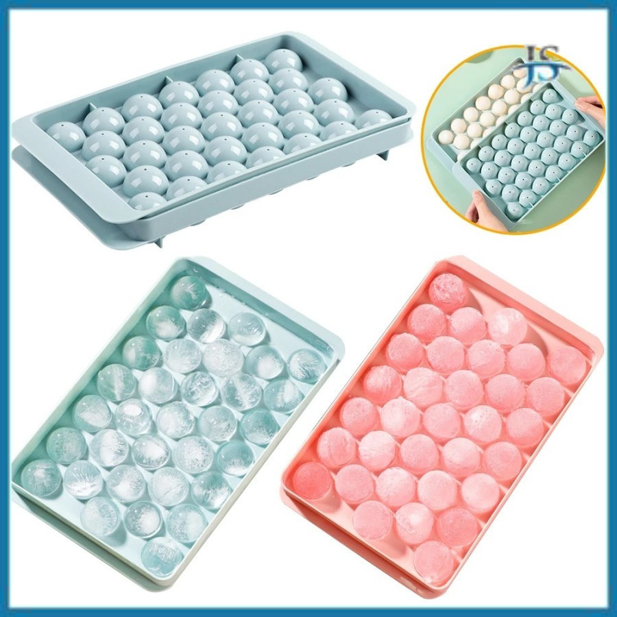 Jual JS1 Cetakan Es Batu Bulat 33 Grid Ice Cube Ball Tray Mold Agar ...