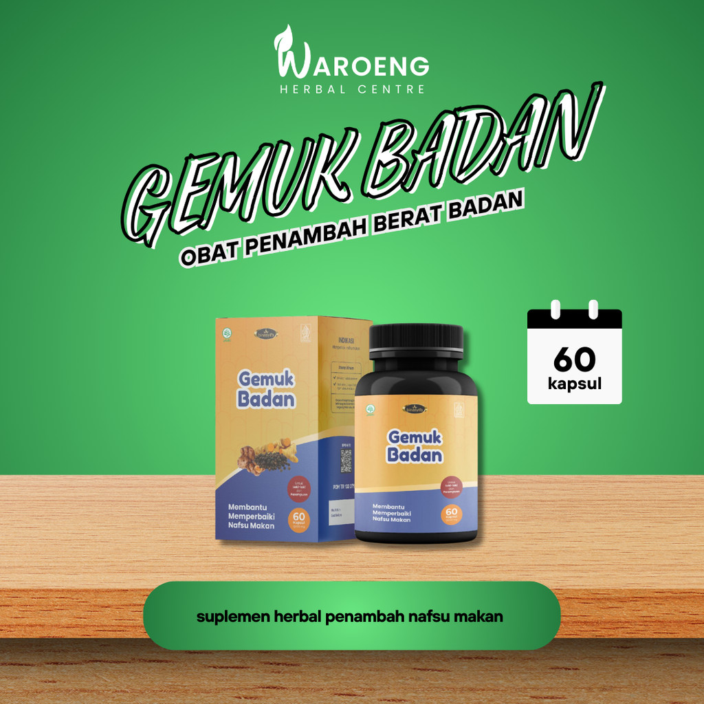 Jual GEMUK BADAN Obat Penggemuk Badan Ampuh Naik 5-16 Kg BPOM Tanpa ...