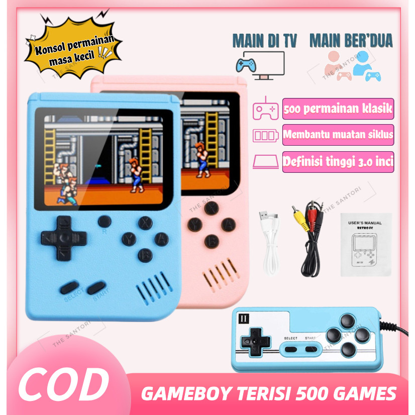 Jual Game Boy Retro 500 In 1 Games Mini Console Game Portable Game Bot Connect To Tv Or Gamepad ...
