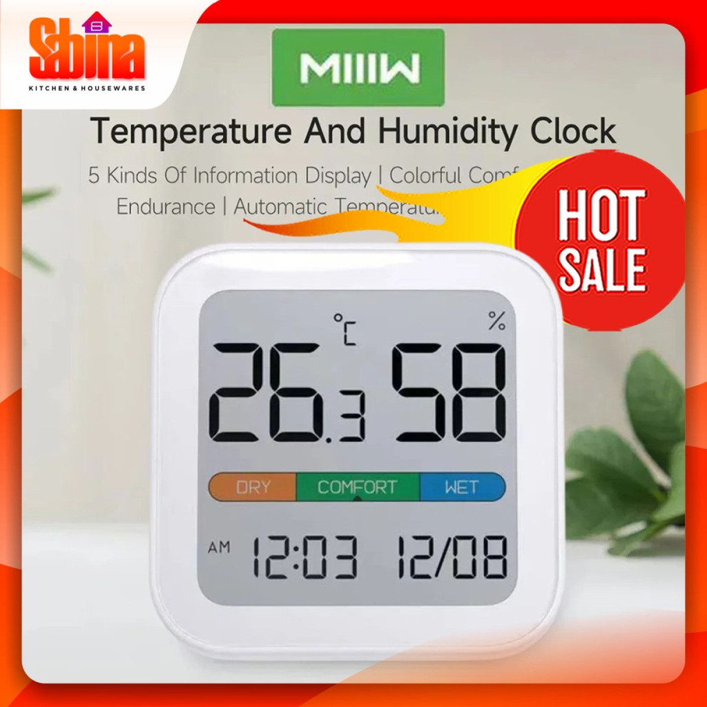 Jual Termometer Ruangan Alat Pengukur Suhu Kelembaban Udara Temperature ...