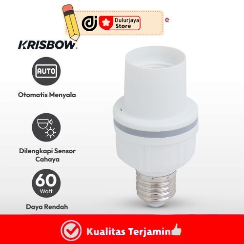 Jual ACE Krisbow Fitting Lampu Dengan Sensor Cahaya E27 Lamp Holder Socket Bohlam Peralatan ...