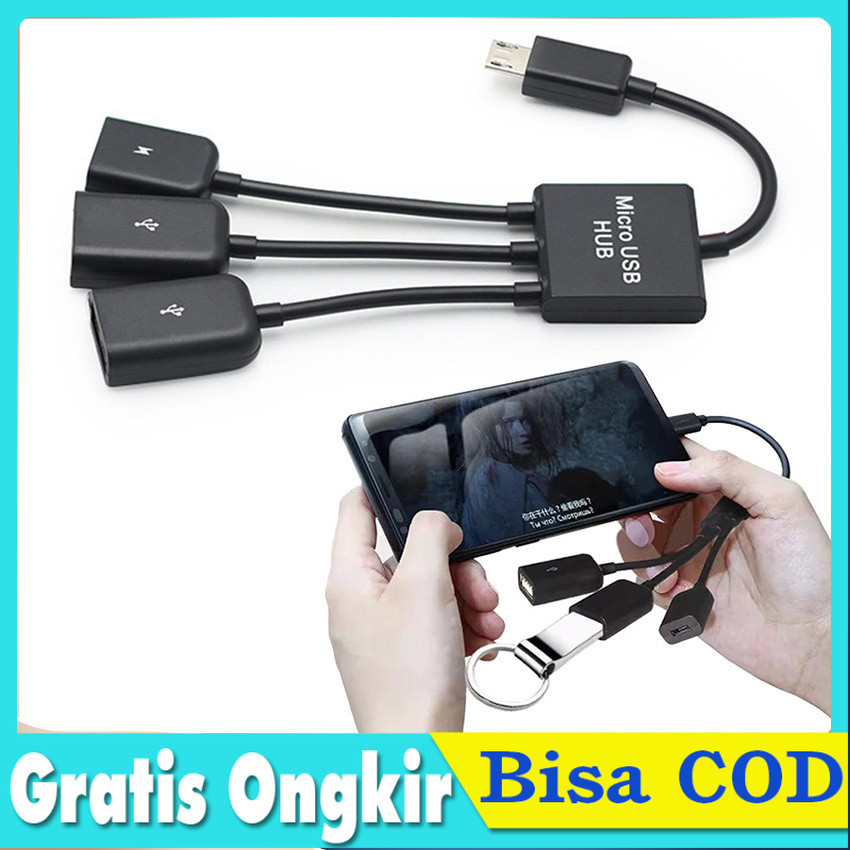 Jual MICRO OTG 3IN1 Otg Micro Usb hub 3 Ports Micro Adapter OTG ...