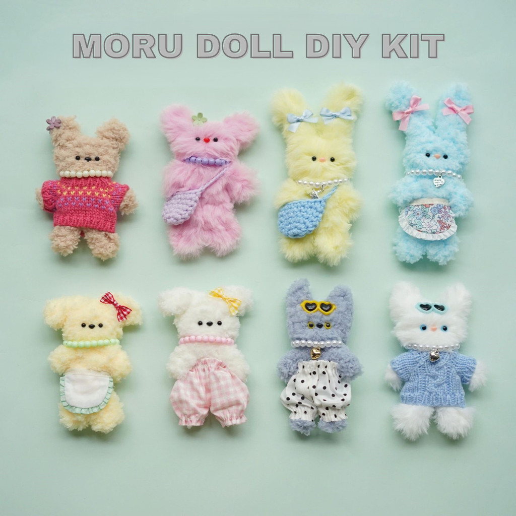 Jual [HARU] Moru Doll DIY Kit Plush Doll Handmade Kerajinan Boneka Lucu ...