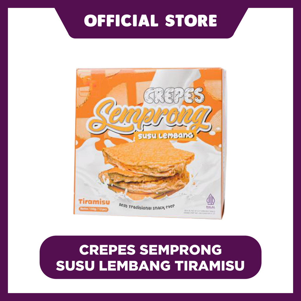 Jual Crepes Semprong Susu Lembang Tiramisu | Shopee Indonesia