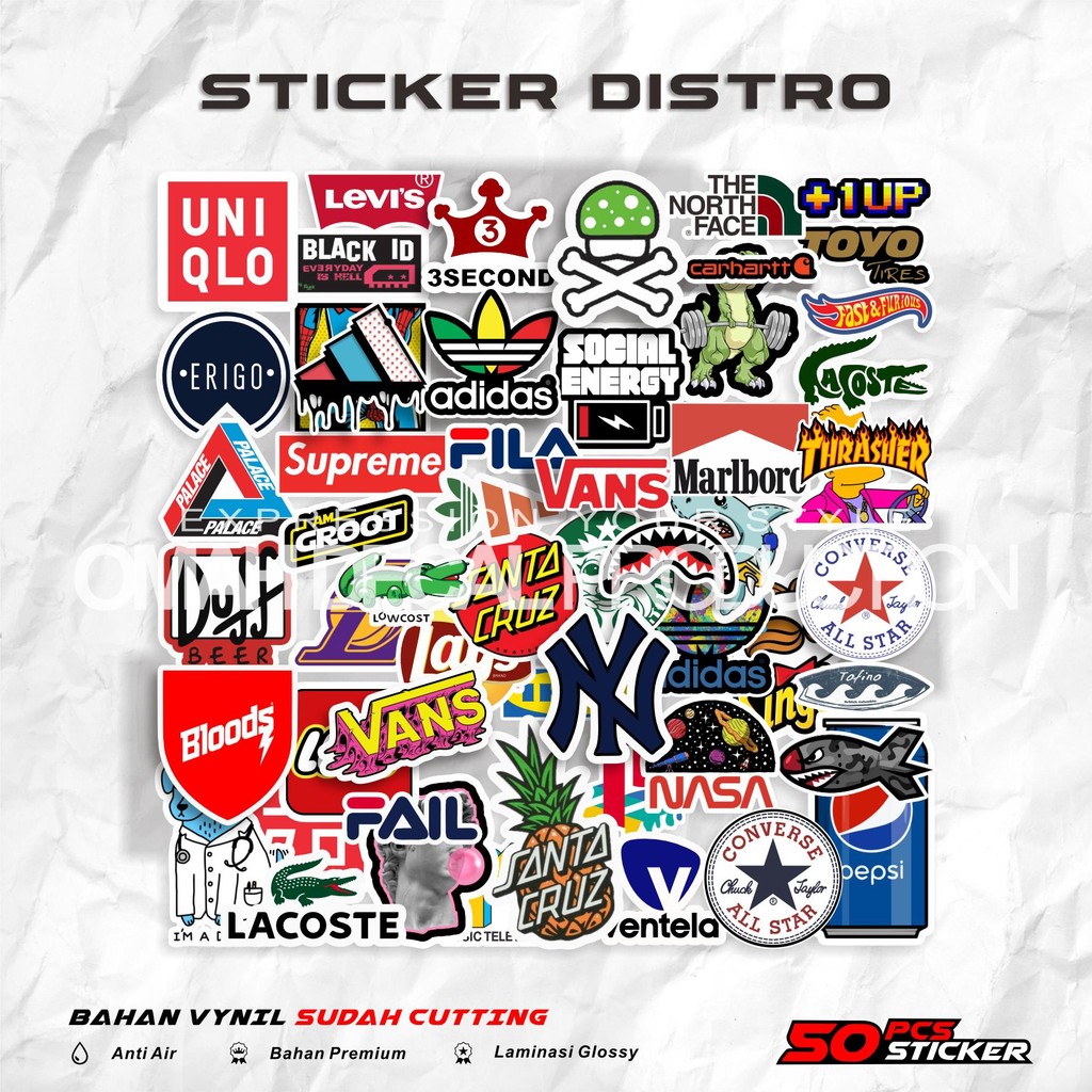 Jual STICKER PACK DISTRO BRAND STIKER AESTHETIC DISTRO STICKER LAPTOP ...