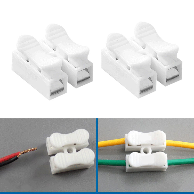 Jual 10Pcs Quick Terminal Connector 1P 2P Cable Wire Connector No Screw ...