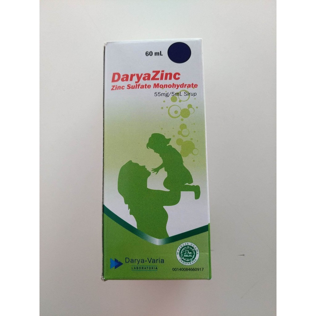 Jual Daryazinc sirup 60 ml syrup 60ml zinc sulfate monohydrate 20mg/5ml sirup obat diare mencret ...