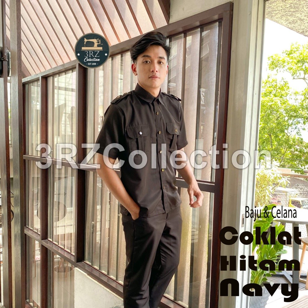 Jual Seragam safari Baju safari Setelan safari security safari satpam ...