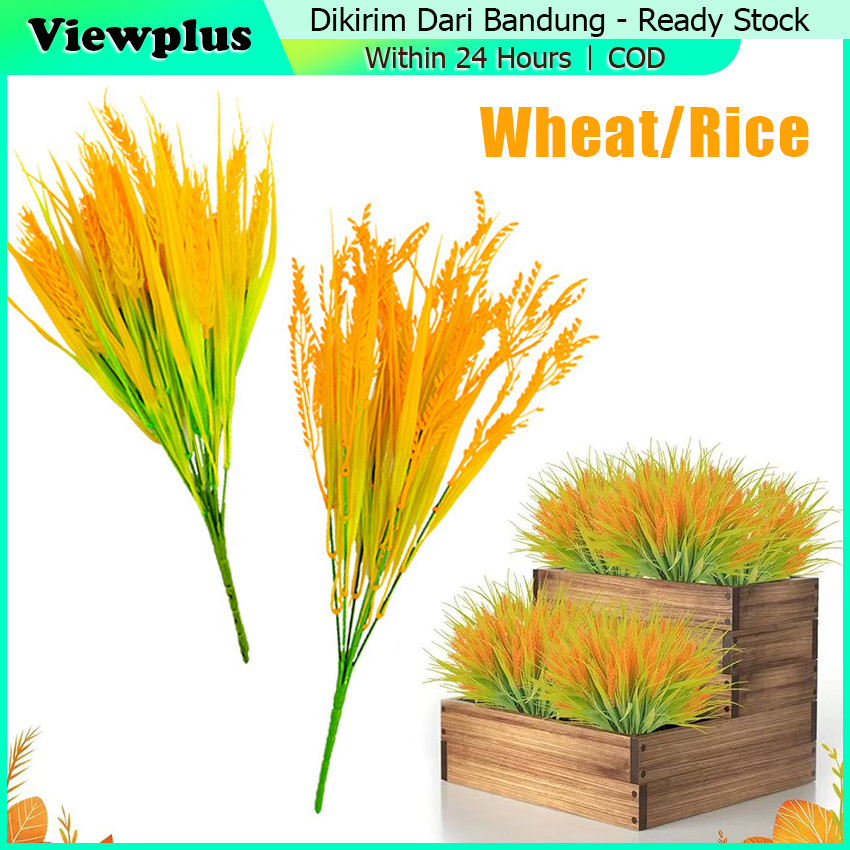 Jual Bunga Padi Plastik Artificial Kuning Artificial Tanaman Hias ...