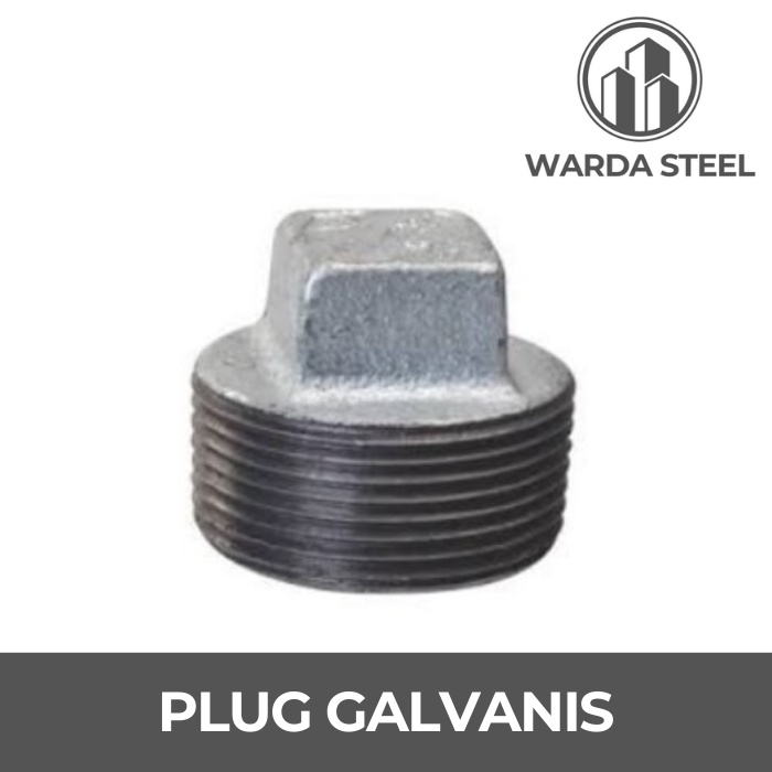 Jual Plug Galvanis 1/2" Drat Luar - Dop Tutup Pipa Besi 1/2 Inch ...