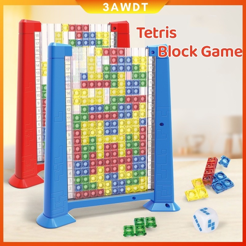 Jual 【Local Delivery 】3D Tetris Board Game Mainan Fidget Interaktif ...