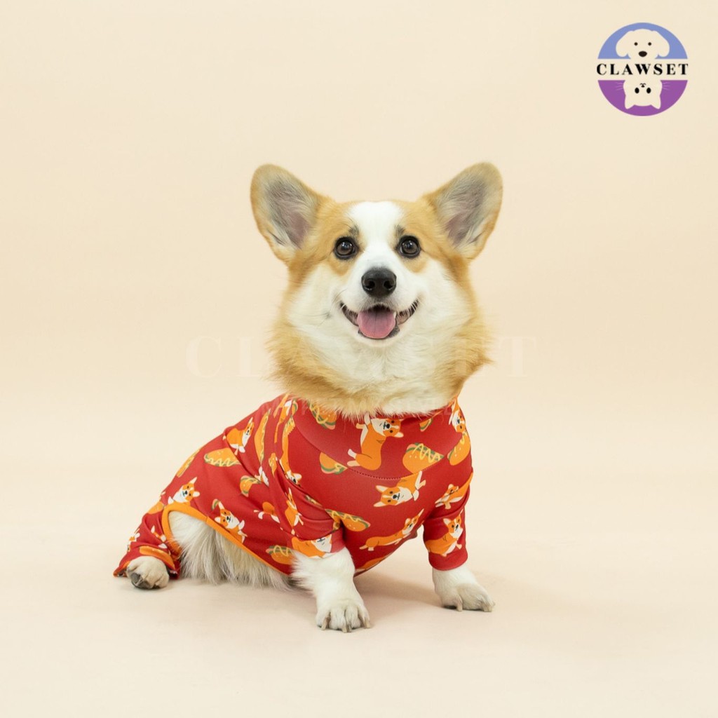 Jual Clawset - Pet Fashion - Corgi Collection - Protection Suit - Red (Merah) | Shopee Indonesia