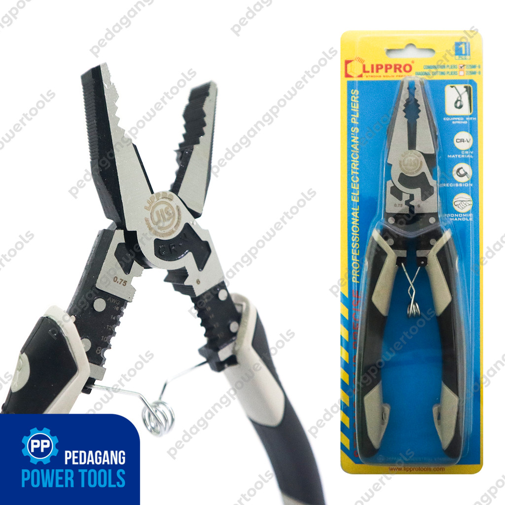 Jual LIPPRO 225MF-8 Tang Kombinasi 8" Multifungsi Crimping Stripping ...