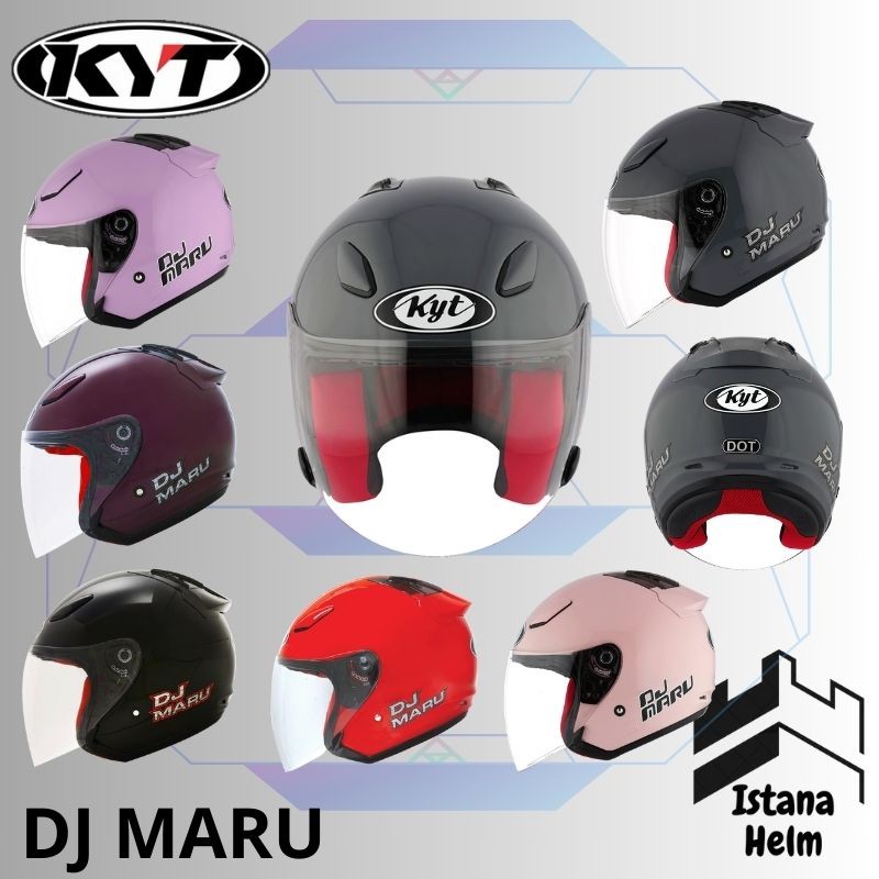 Jual HELM KYT DJ MARU HALF FACE SOLID ALL VARIAN WARNA ORIGINAL TERBARU | Shopee Indonesia