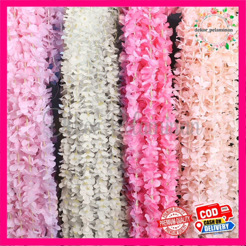 Jual (VENUS) COD JUNTAI RAMBAT GARLAN HORTENSIA 2METER ARTIFICIAL ...