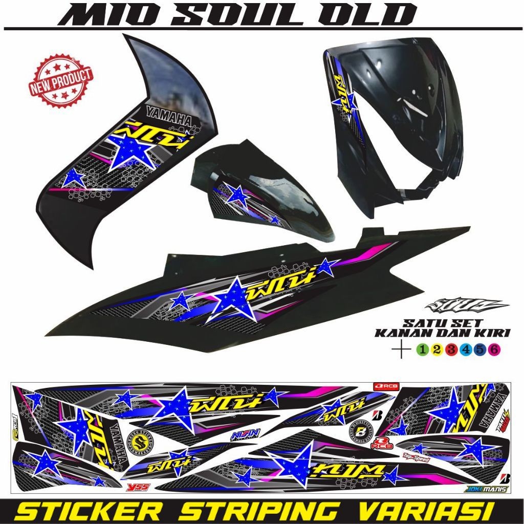 Jual STIKER VARIASI MOTOR MIO SMOUL OLD VARIASI STRIPING DEASIN BARU ...
