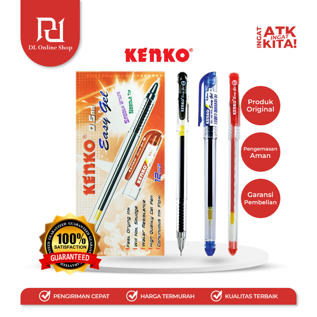 Jual KENKO PULPEN GEL/ EASY GEL PEN (1LSN/ 12PCS) | Shopee Indonesia