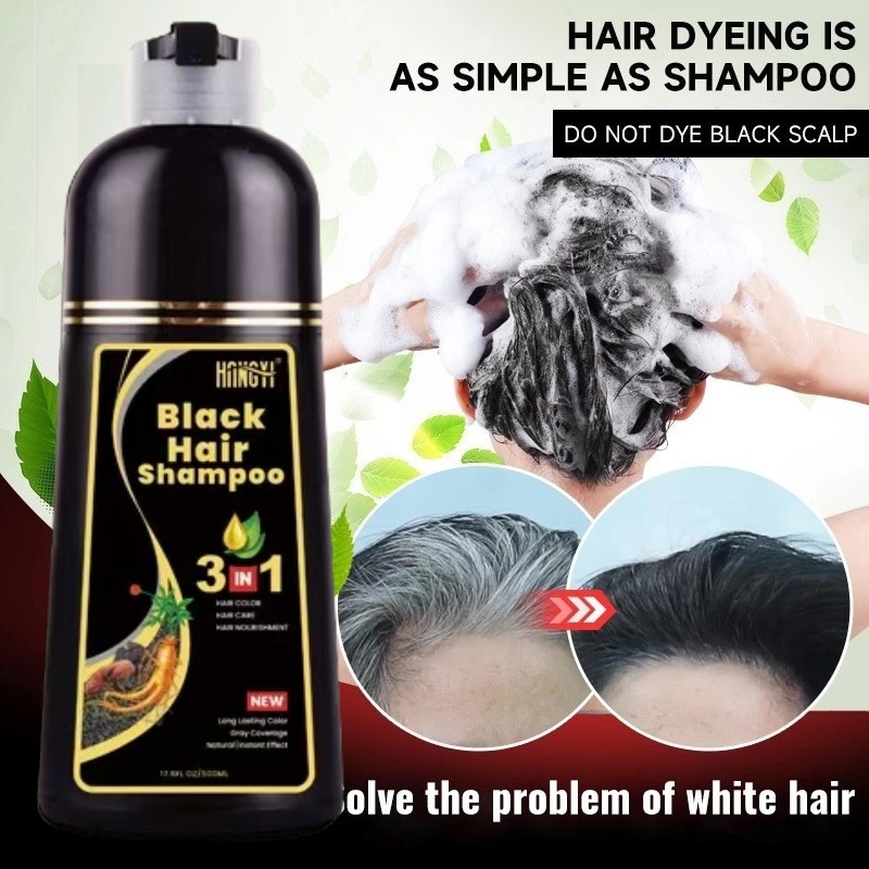 Jual 100% Original Shampo Penghitam Rambut Uban Menjadi Hitam Permanen ...