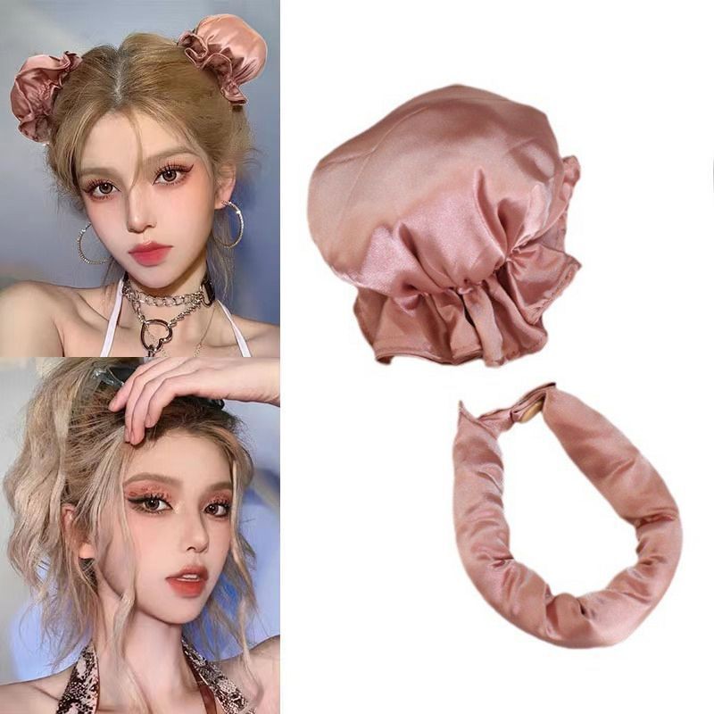 Jual 2 Set Heatless Hair Curler Hair Rollers Silk Satin Rod Wave Alat ...