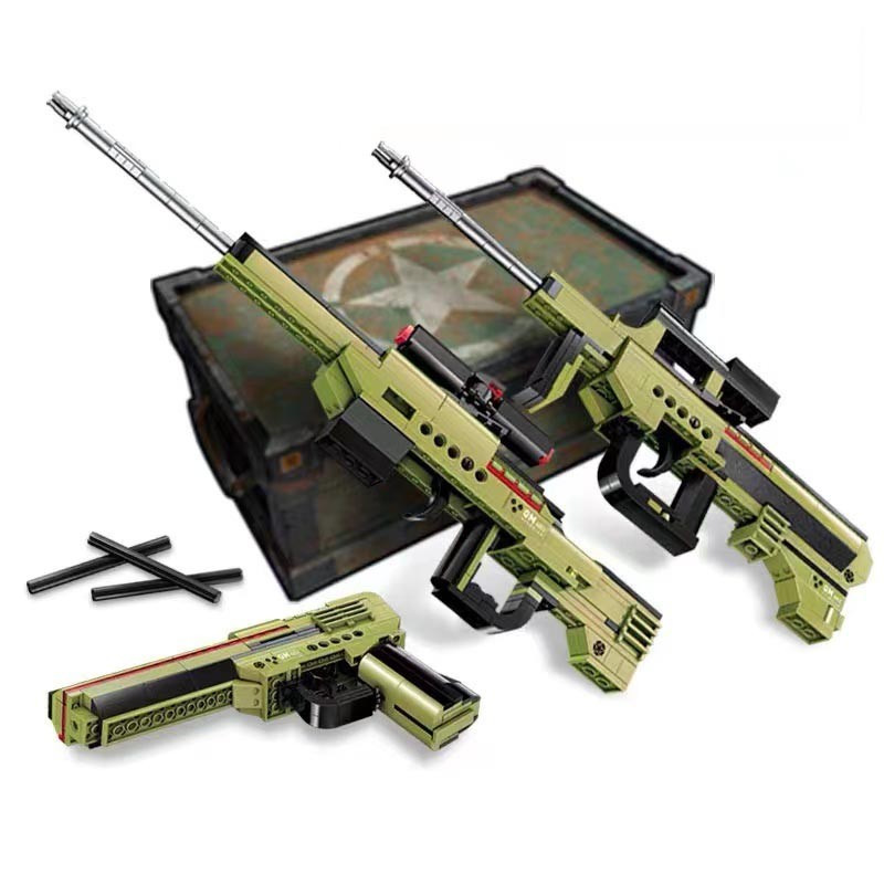 Jual WW2 Military Weapons 3 in 1 Desert Eagle AUG Assault Rifle AWM ...