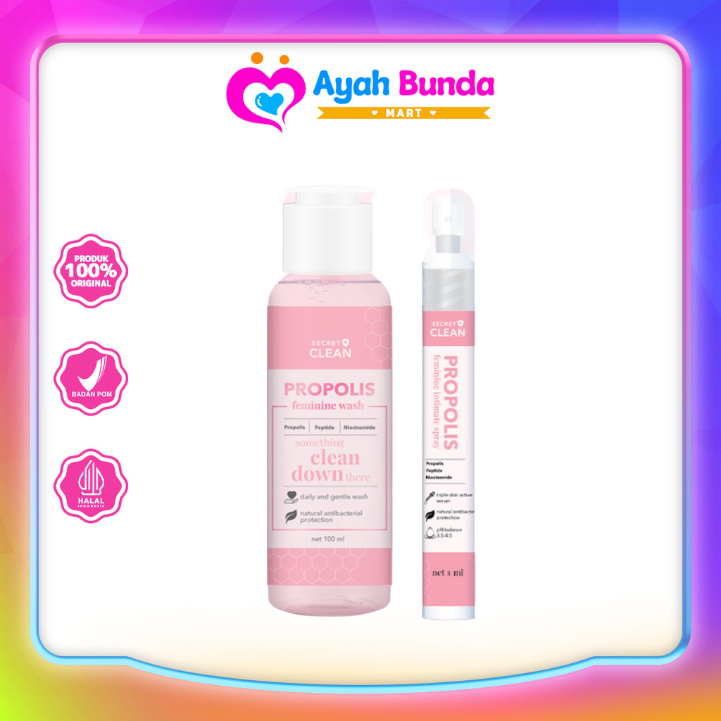Jual [BUNDLING] Secret Clean Paket Propolis Feminine Care-Feminine Wash ...