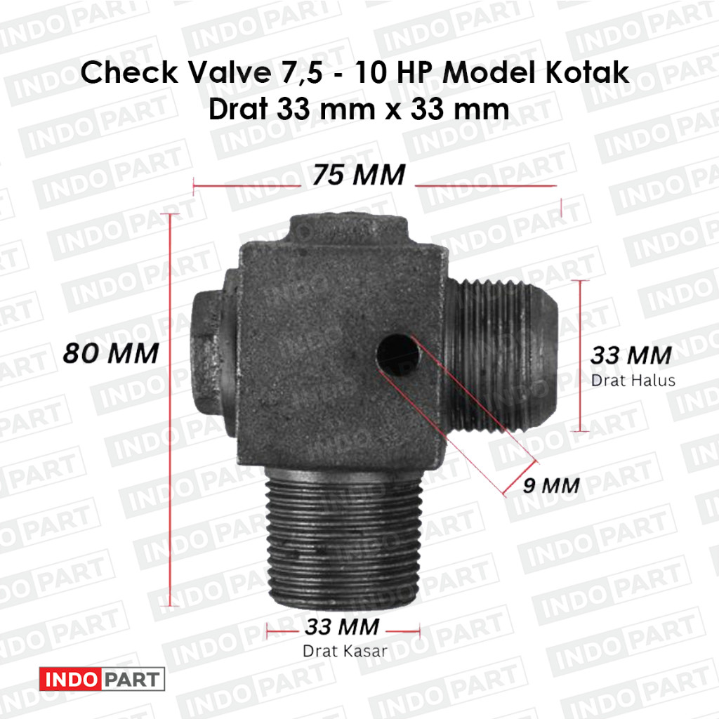 Jual Check Valve Kompresor Angin 7.5 - 10 HP | Katup Satu Arah Model ...