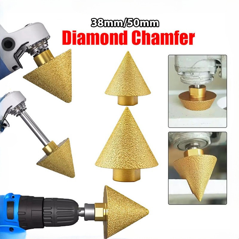 Jual Mata CNC Router 38/50mm Diamond Chamfer Profil Batu Granit Marmer ...