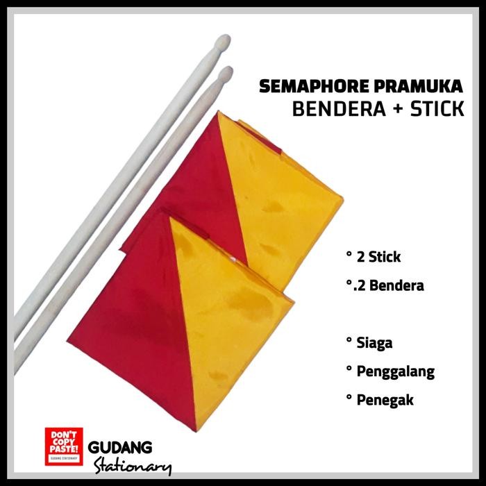Jual dijual_Bendera + Stick Semapor Pramuka [set] - 1 Set Bdra+Stik ...
