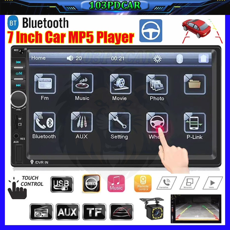 Jual 7020/7018/7021 Head Unit Double Din 7 Inch Bluetooth Audio Car MP3 MP5 Player In Touch ...