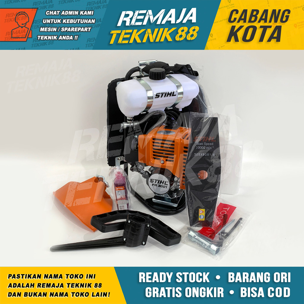 Jual MESIN POTONG RUMPUT GENDONG 2 TAK / STIHL FR3001 ORIGINAL / BRUSH CUTTER / LENGKAP GAGANG ...