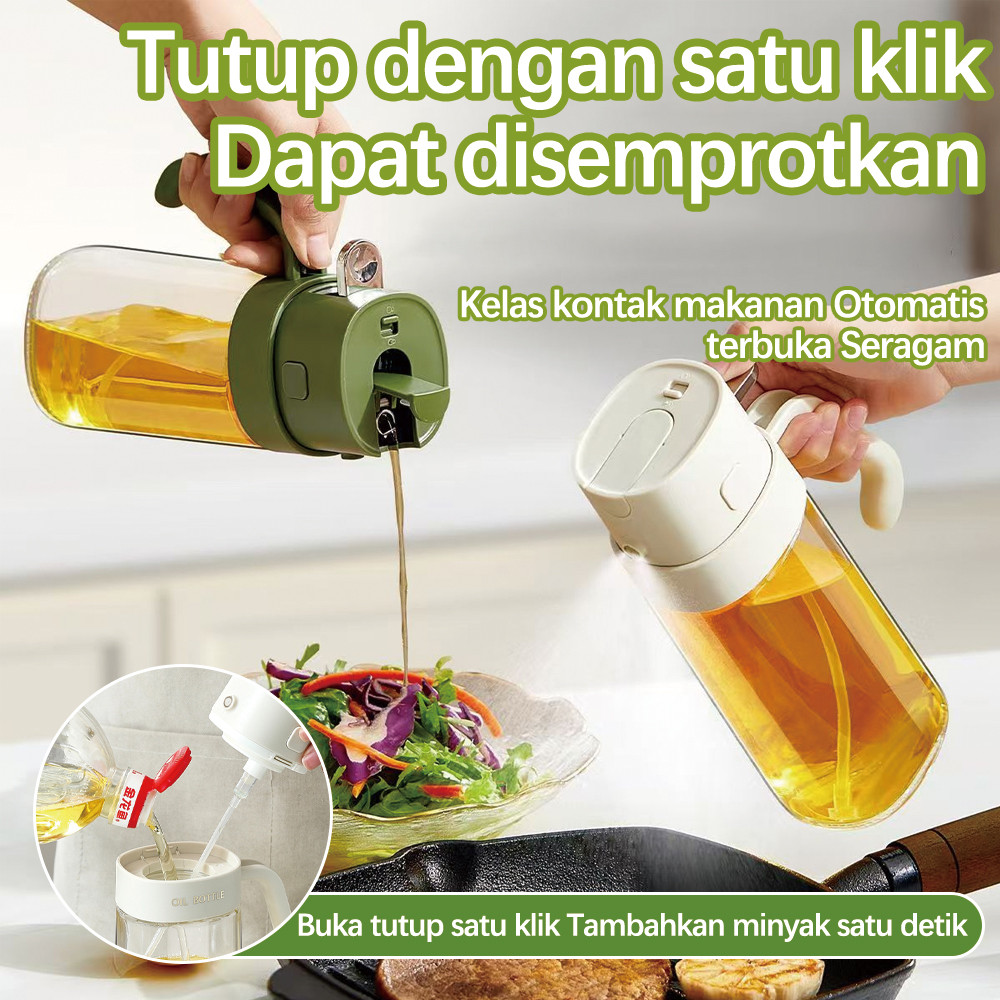 Jual Tempat Minyak Botol Kaca Anti Tumpah 550ml Botol Minyak Semprot ...