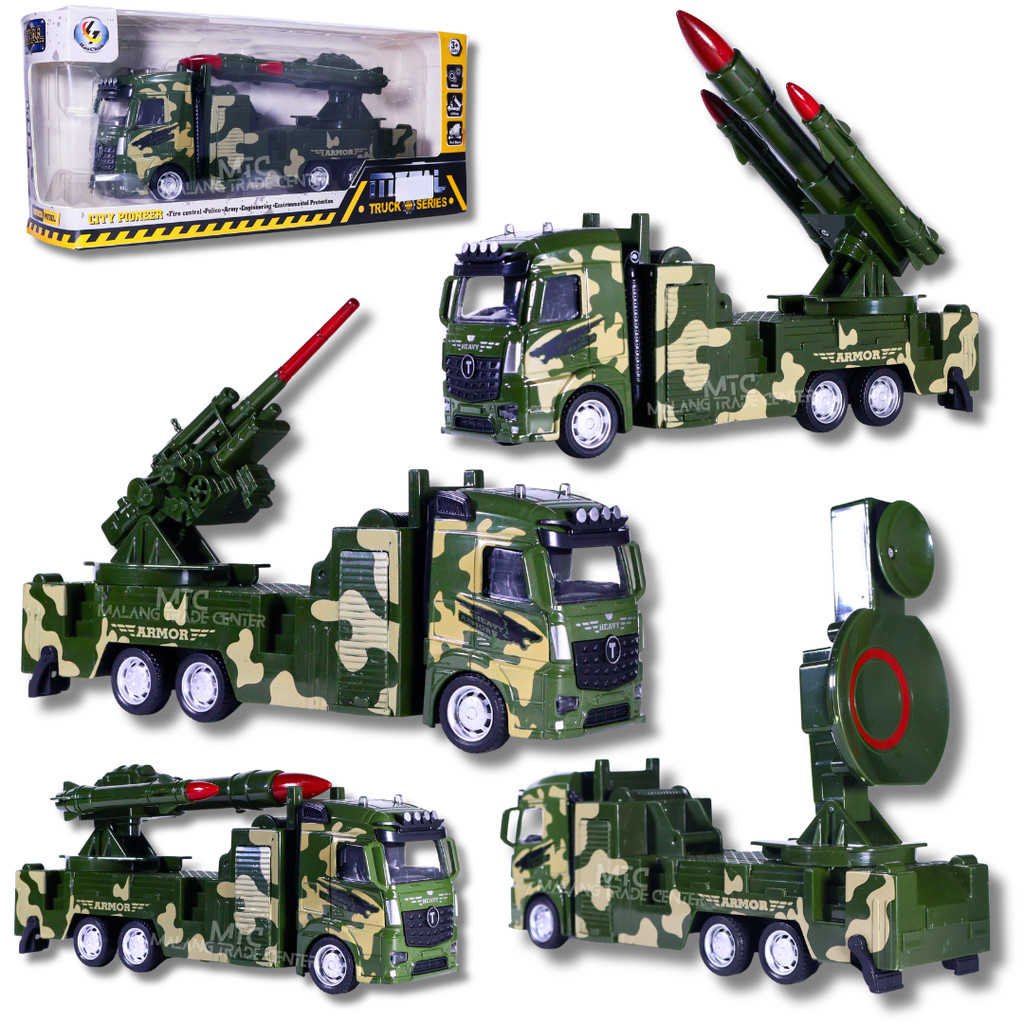 Jual Diecast Miniatur Mainan Heavy Truck Perang Army Truck Dengan ...